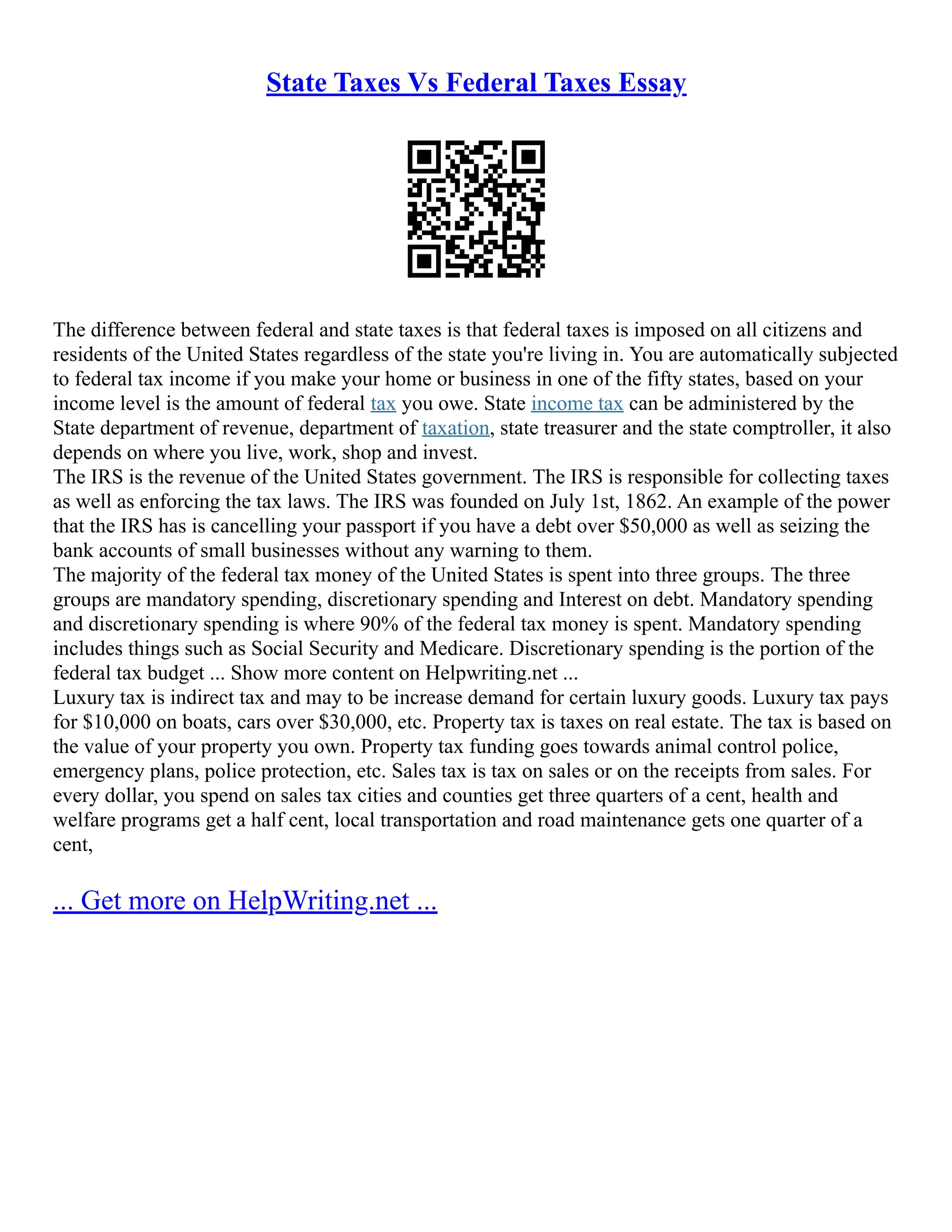 Understanding Taxes Worksheet | PDF | Government Support and Welfare ...