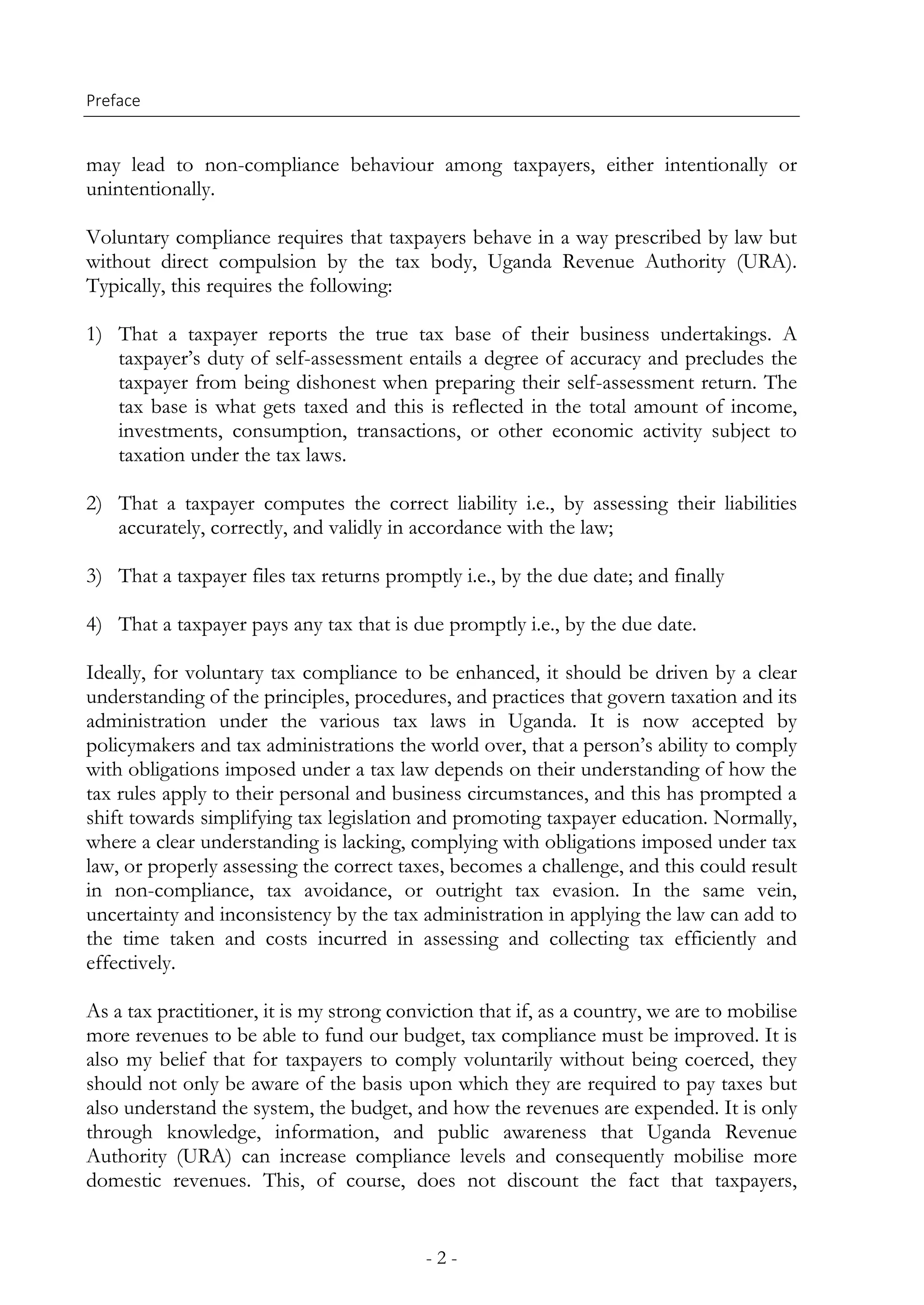 Understanding Tax Law & Taxation in Uganda - Rules, Principles & Practice | PDF