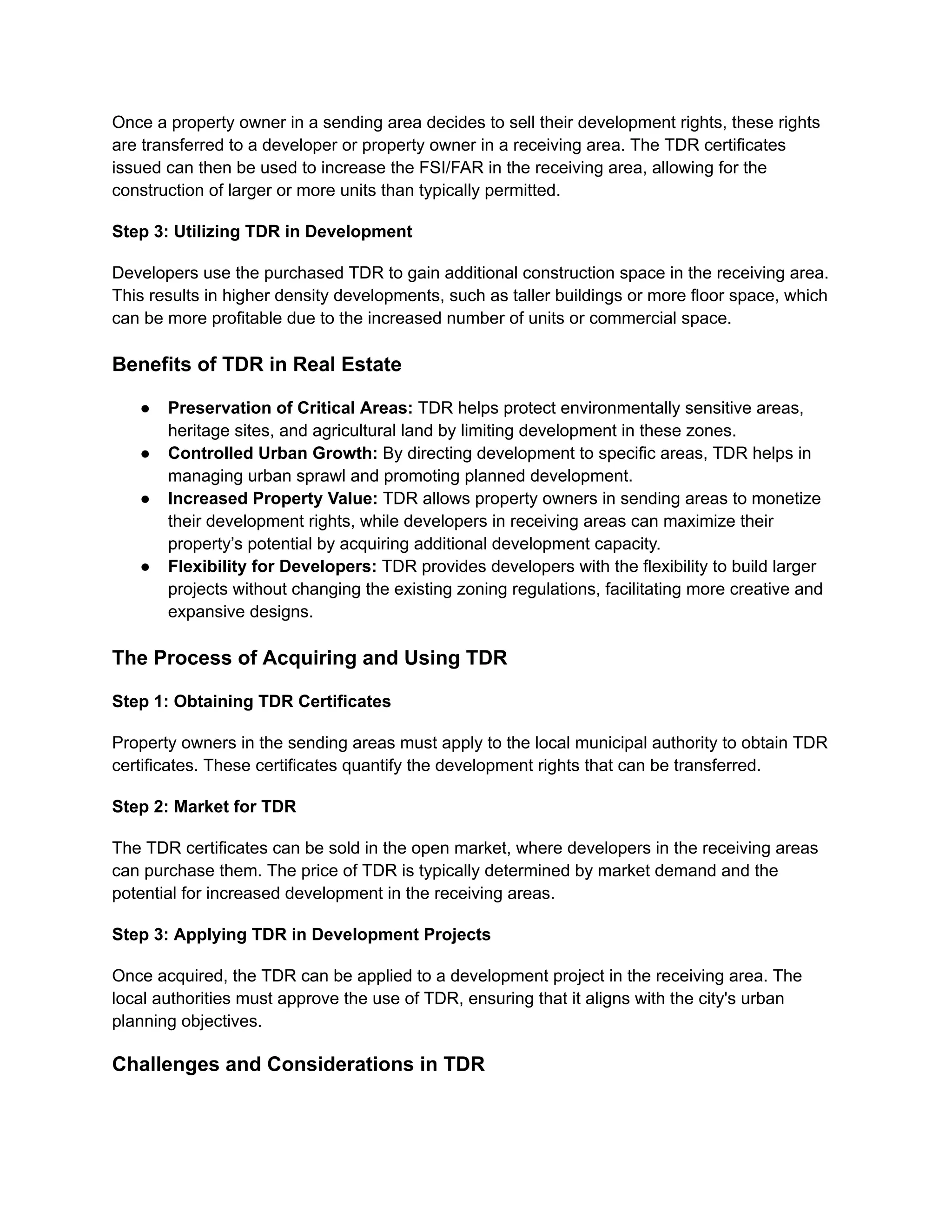 Understanding TDR in Real Estate_ A Comprehensive Guide | PDF