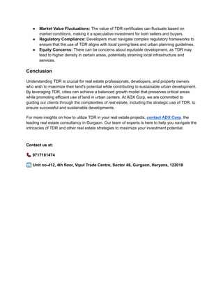 Understanding TDR in Real Estate_ A Comprehensive Guide | PDF