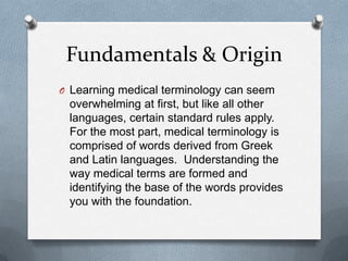 Understanding terminology | PPT