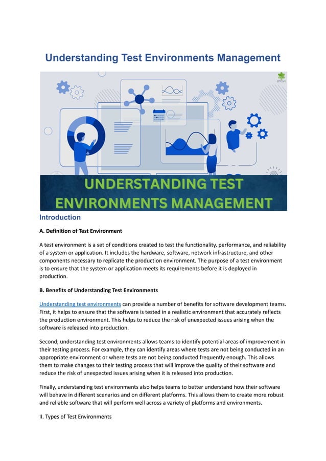 Understanding Test Environments Management | PDF