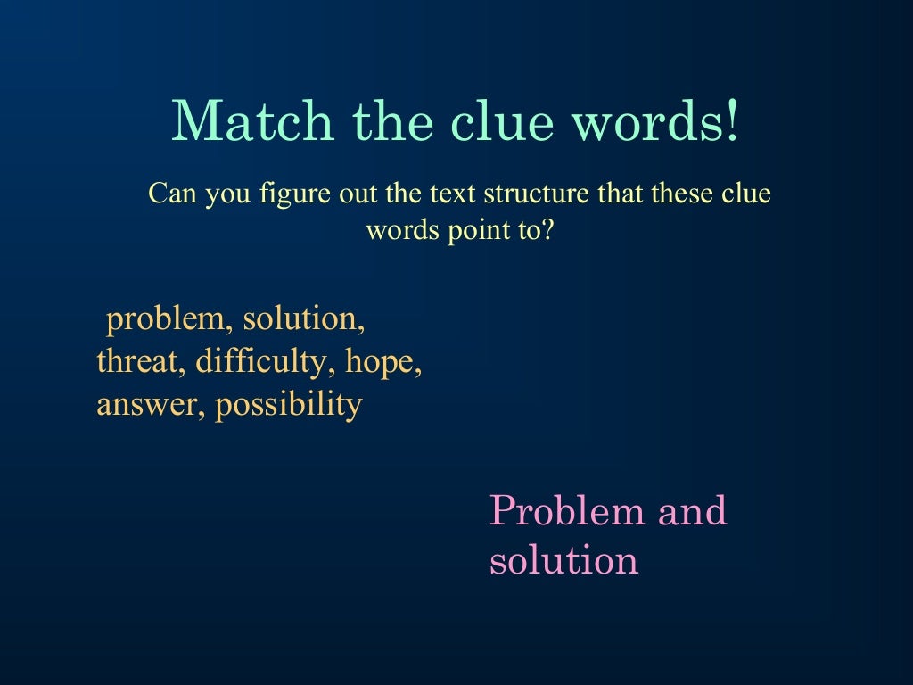 Understanding Text Structure