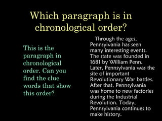 Chronological Text Structure