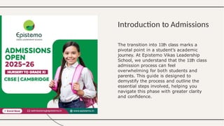 Understanding the 11th Class Admission Process A Guide by Epistemo ...