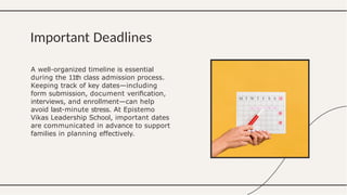 Understanding the 11th Class Admission Process A Guide by Epistemo ...