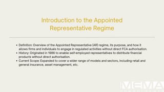 Understanding the Appointed Representative Regime A Guide for Financial ...