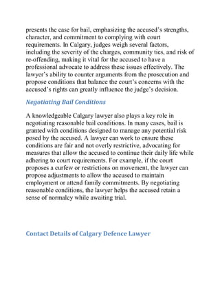 Understanding the Bail Process in Calgary: A Lawyer’s Guide | PDF