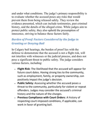 Understanding the Bail Process in Calgary: A Lawyer’s Guide | PDF