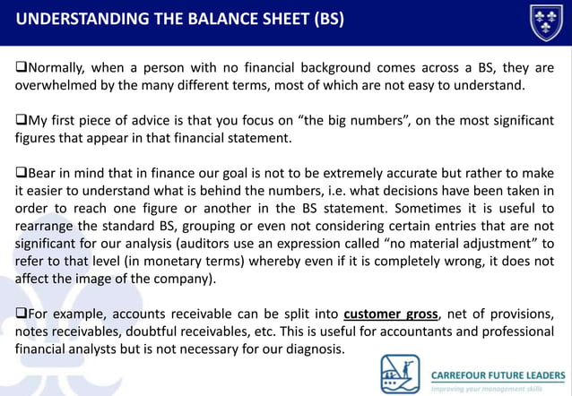 B2 - Understanding the balance sheet | PPT