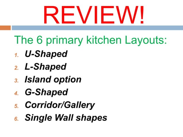 Understanding the basic kitchen layout | PPTX | Interior Decorating ...
