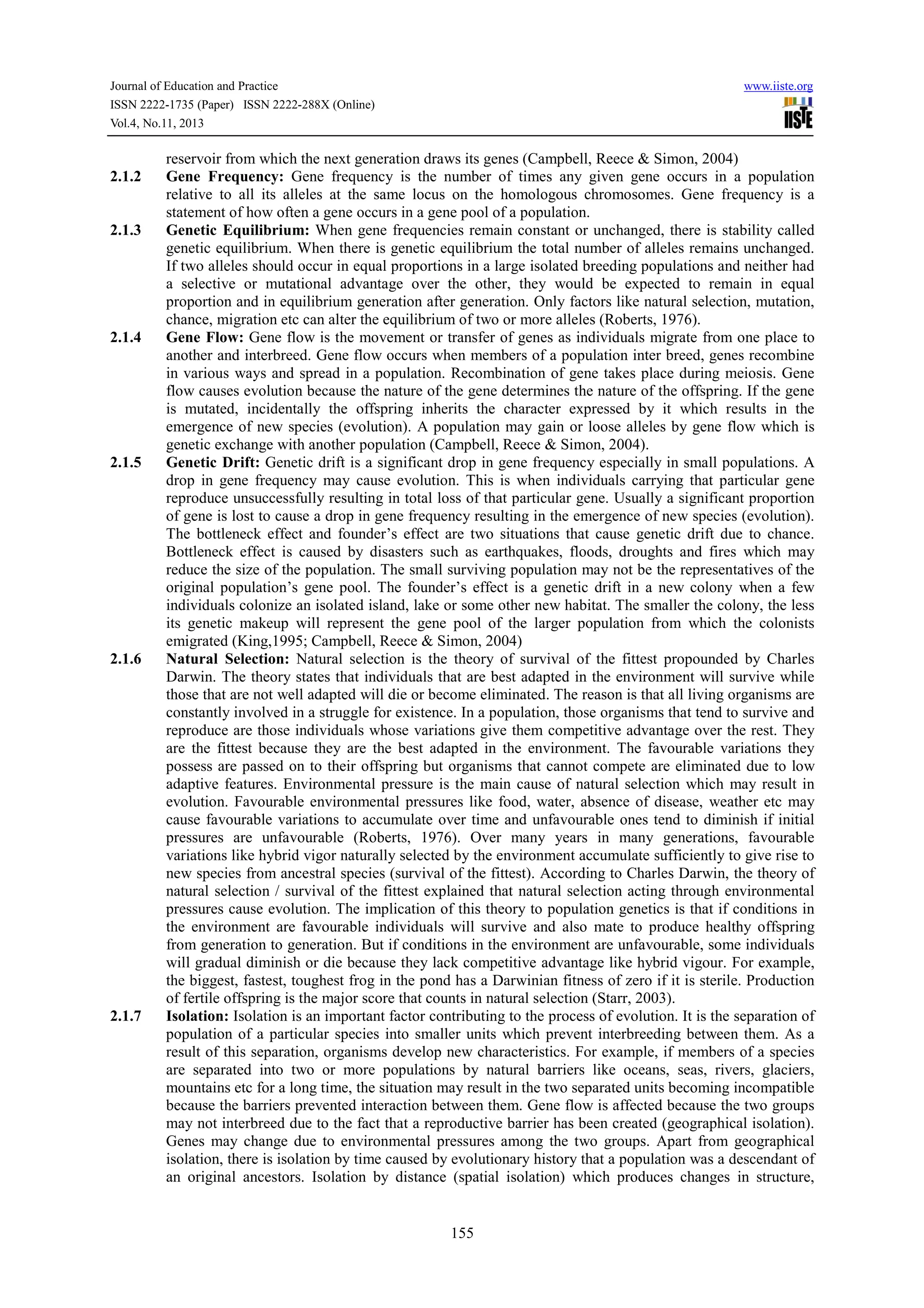 Understanding the basic principles of population genetics and its ...