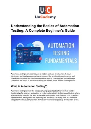 Understanding the Basics of Automation Testing.pdf