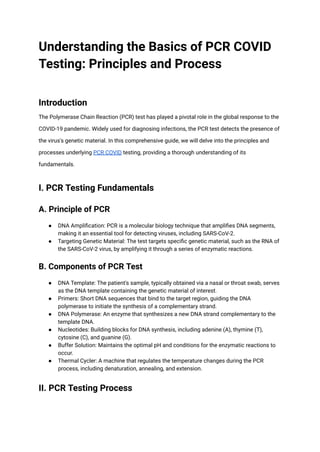 Understanding the Basics of PCR COVID Testing_ Principles and Process ...