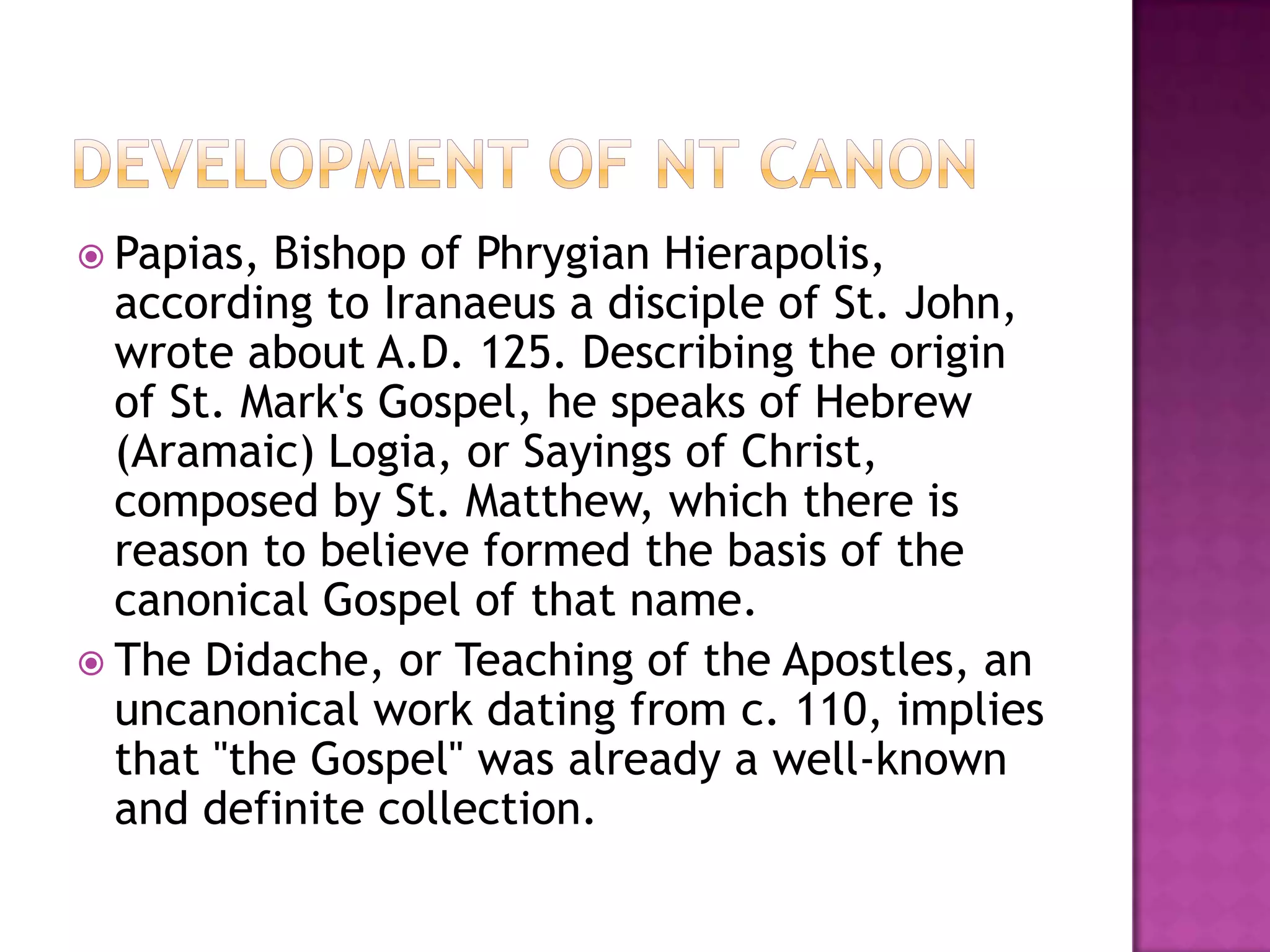 Understanding The Bible Part One The Canons Of The Bible | PPTX