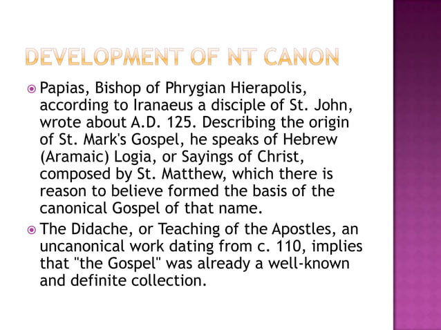 Understanding The Bible Part One The Canons Of The Bible | PPTX