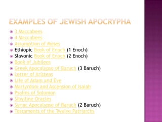 Understanding The Bible Part Two The Apocrypha | PPTX