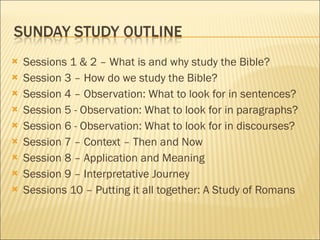 Understanding the Bible Intro - Session 1 | PPT