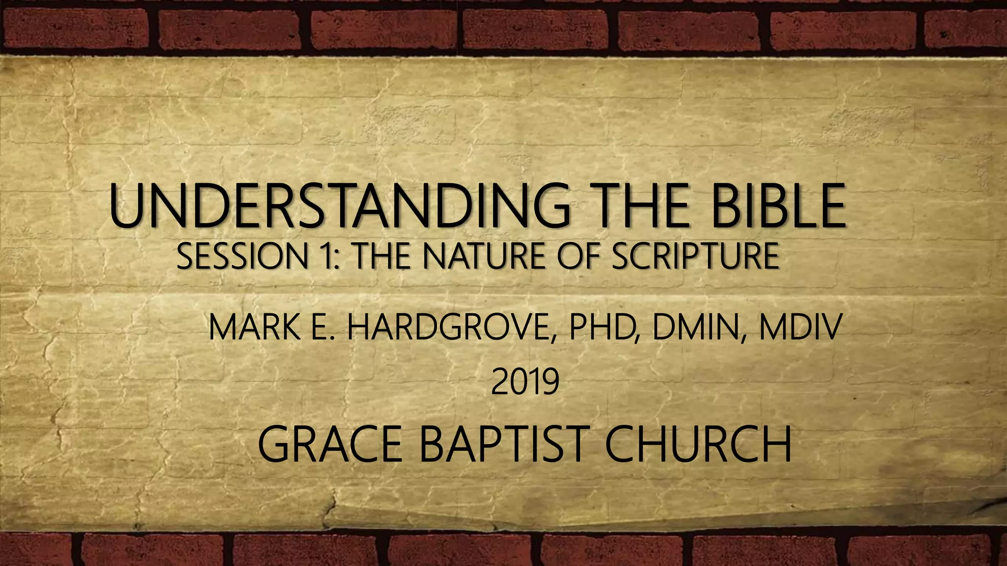 Understanding the bible session 1 | PPTX