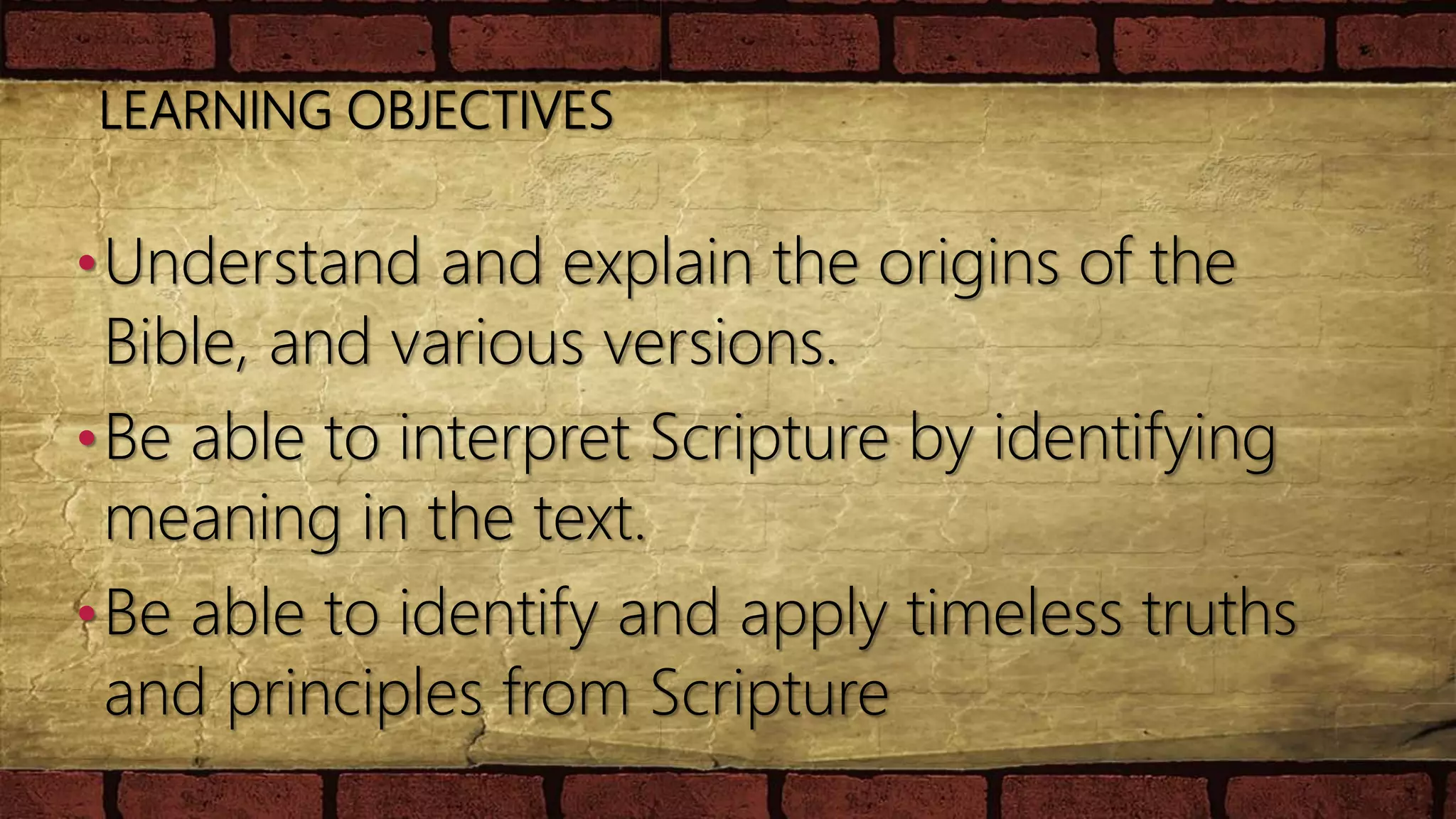 Understanding the bible session 1 | PPTX | Christianity | Religion ...
