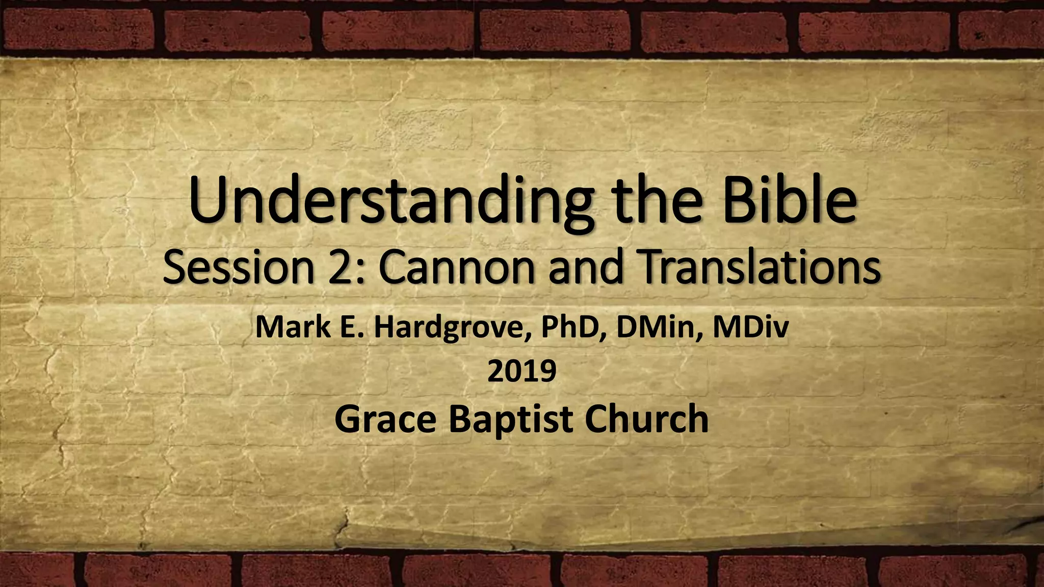 Understanding the bible session 2 | PPT
