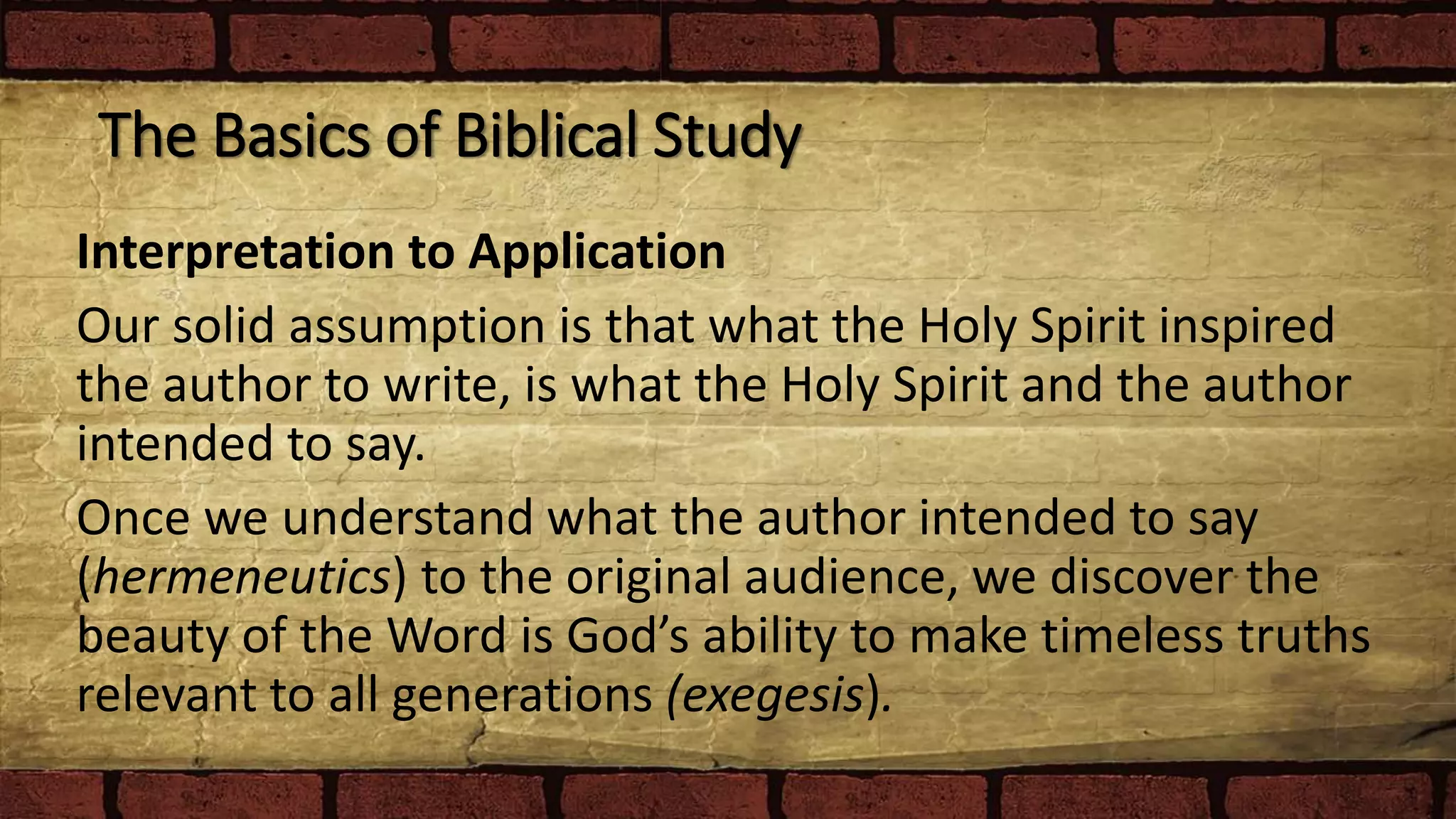 Understanding the bible session 3 | PPTX