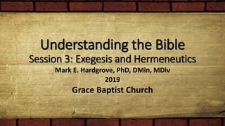 Understanding the bible session 3 | PPTX