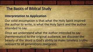 Understanding the bible session 3 | PPTX