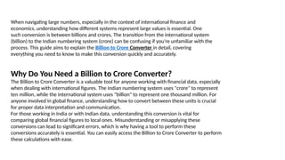 Understanding the Billion to Crore Converter.pptx
