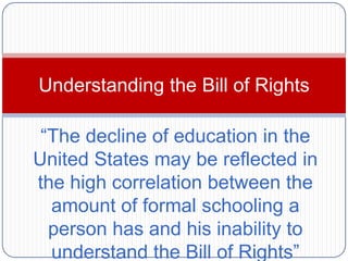 Understanding the Bill of Rights | PPTX