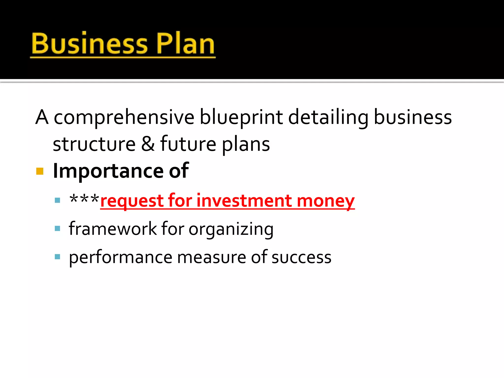 Understanding the business plan | PPTX