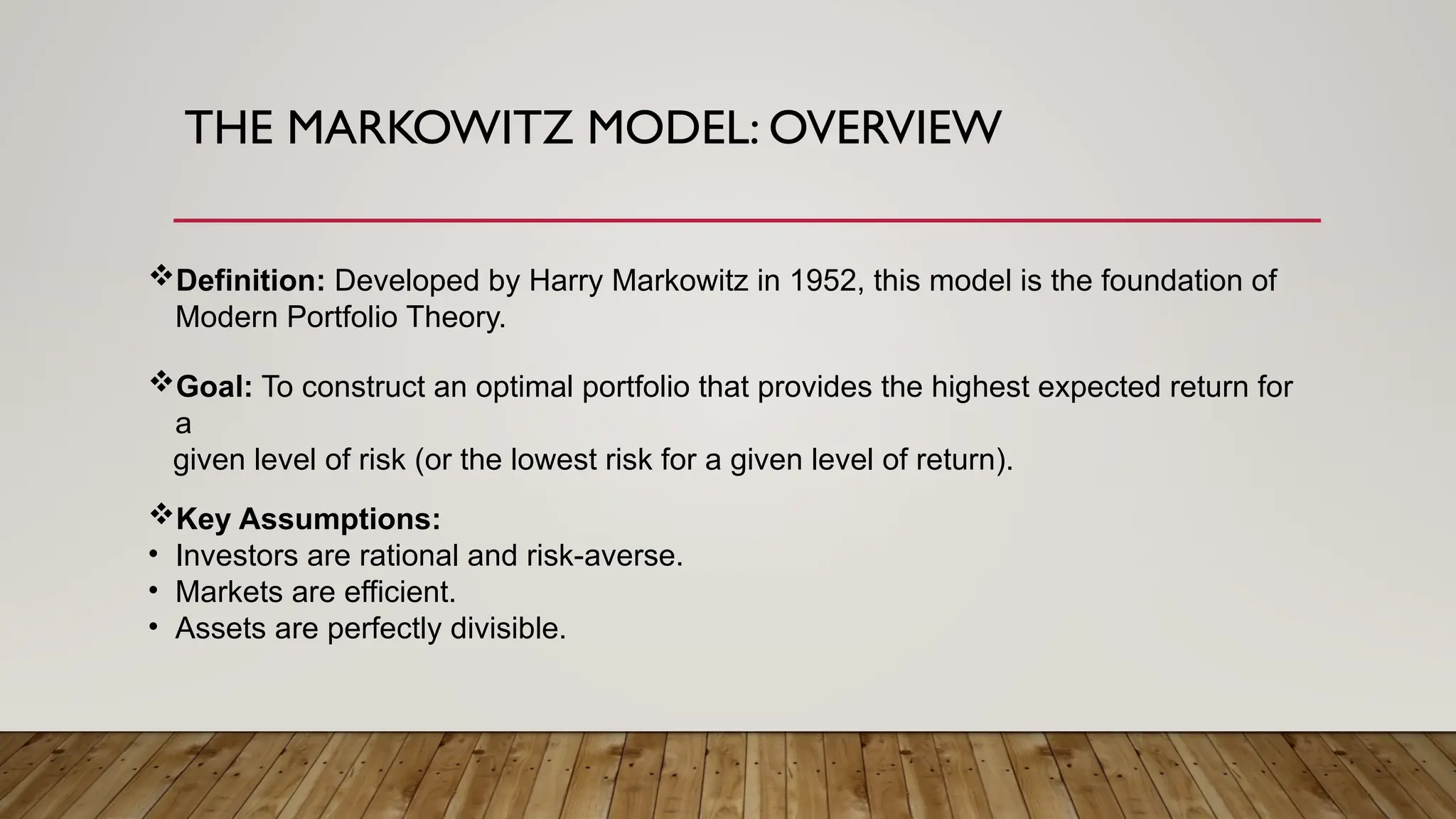Understanding the CAPM & Markowitz by Rishitha Amity .pptx