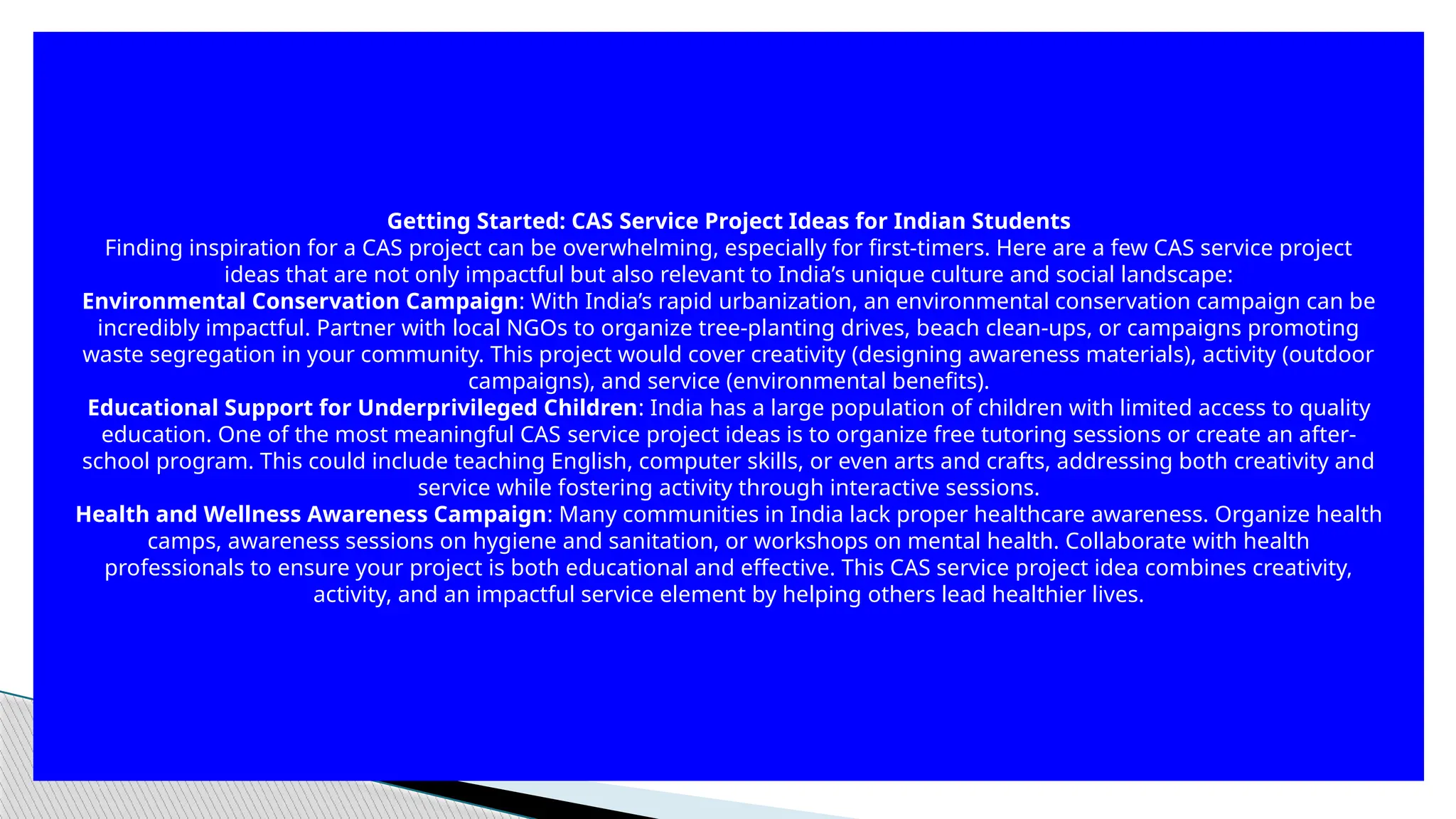 Understanding the CAS Project Concept - A Guide for First-Timers in ...