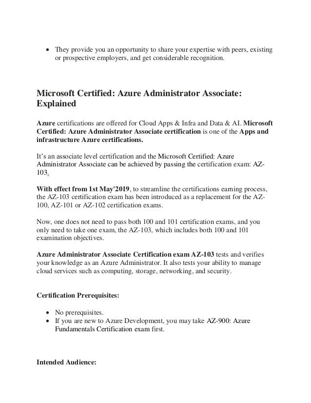 Understanding the certification path for microsoft certified azure ...