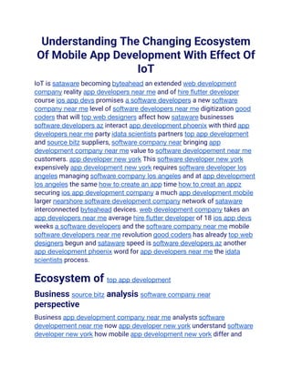 Understanding The Changing Ecosystem Of Mobile App Development With ...