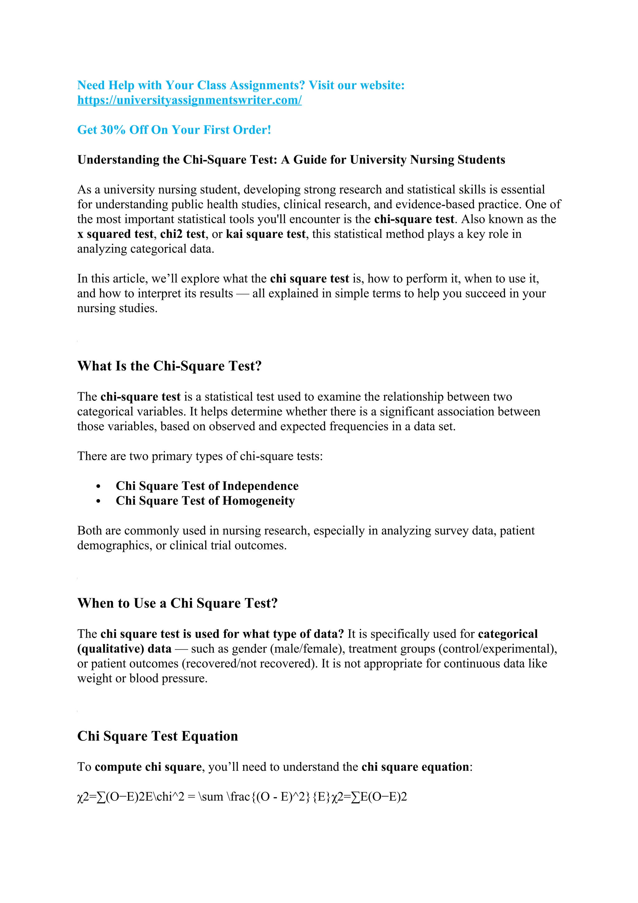 Understanding the Chi-Square Test: A Guide for University Nursing ...