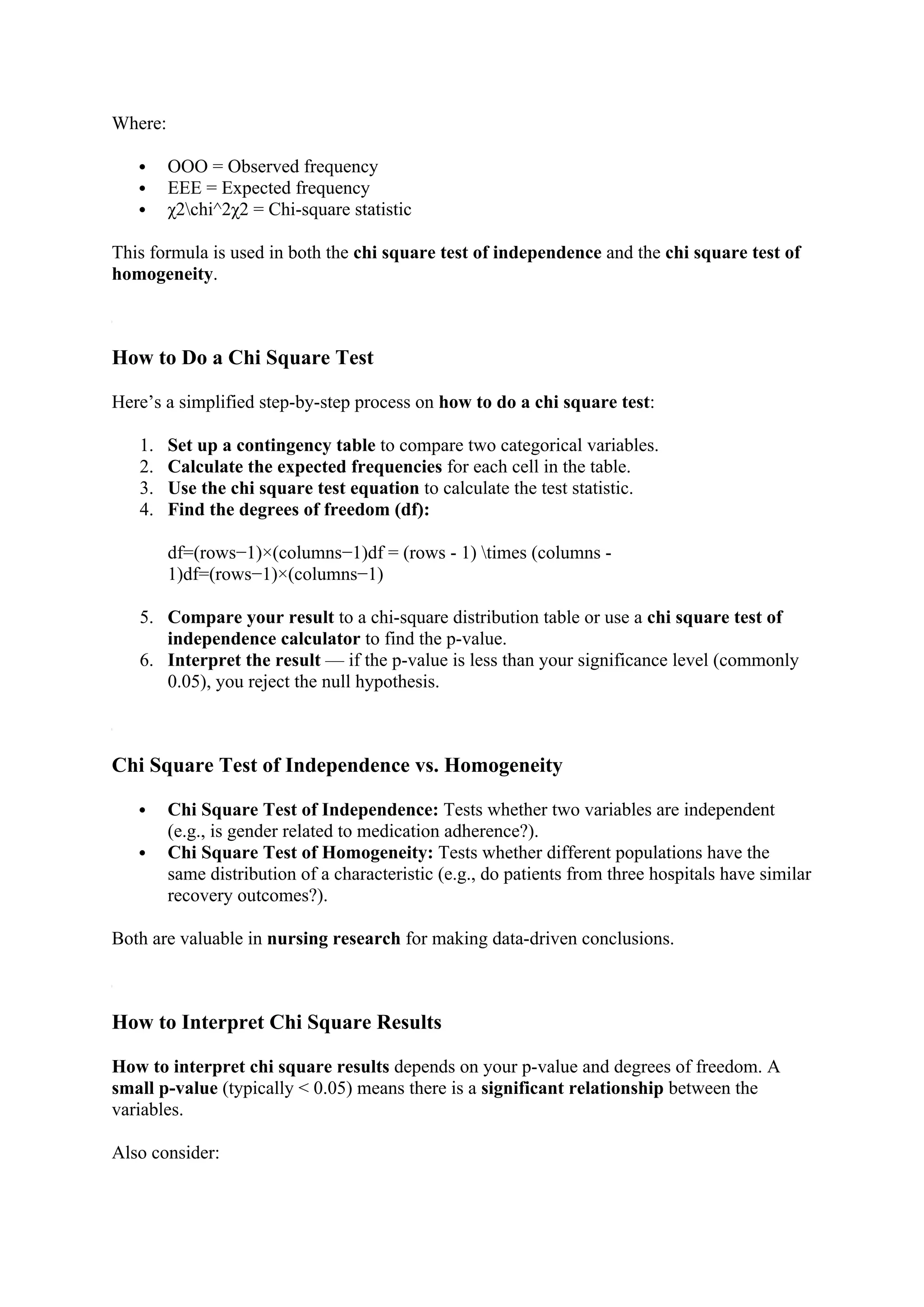 Understanding the Chi-Square Test: A Guide for University Nursing ...
