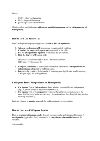 Understanding the Chi-Square Test: A Guide for University Nursing ...