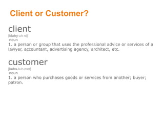 Understanding the client's perspective | PPTX