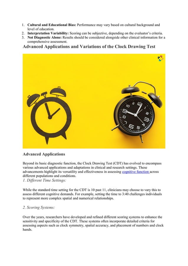 Understanding the Clock Drawing Test: A Comprehensive Guide | The ...