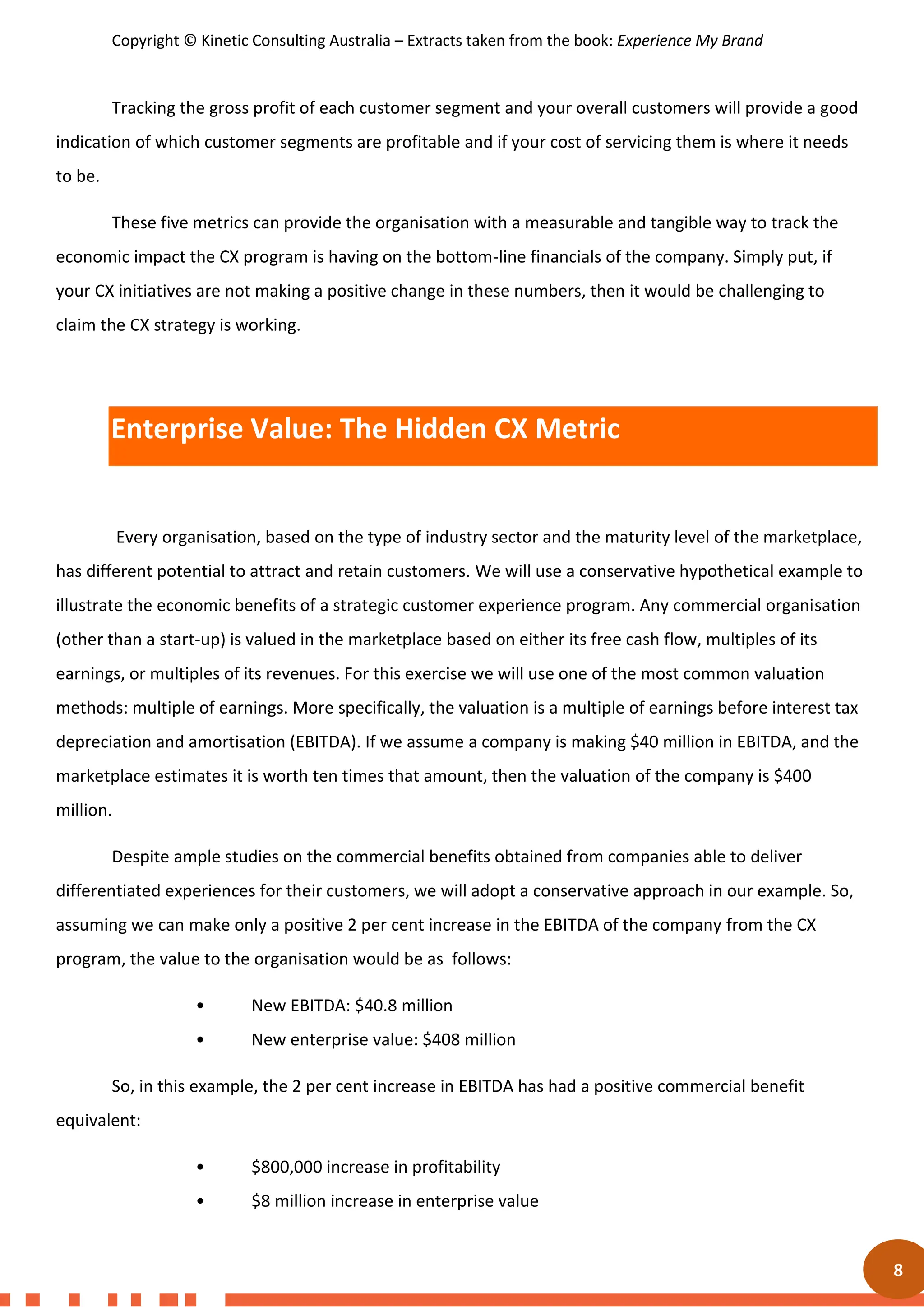 Understanding the Commercial Value of CX by Kinetic CX | PDF
