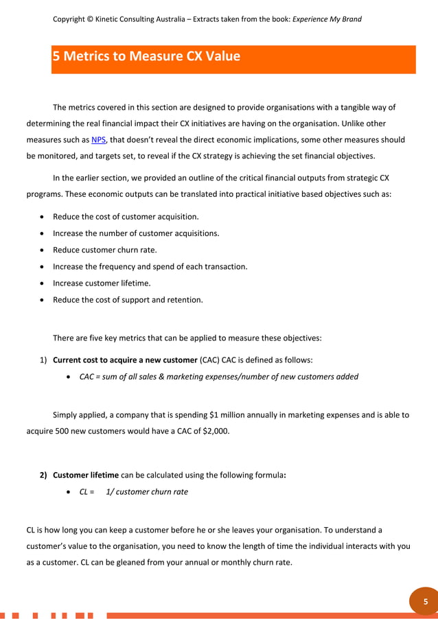 Understanding the Commercial Value of CX by Kinetic CX | PDF ...