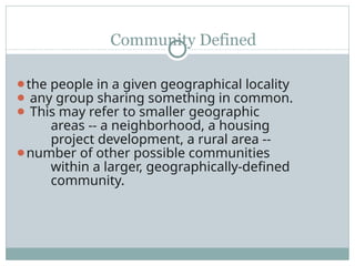 Understanding the community.pptx-------- | PPTX