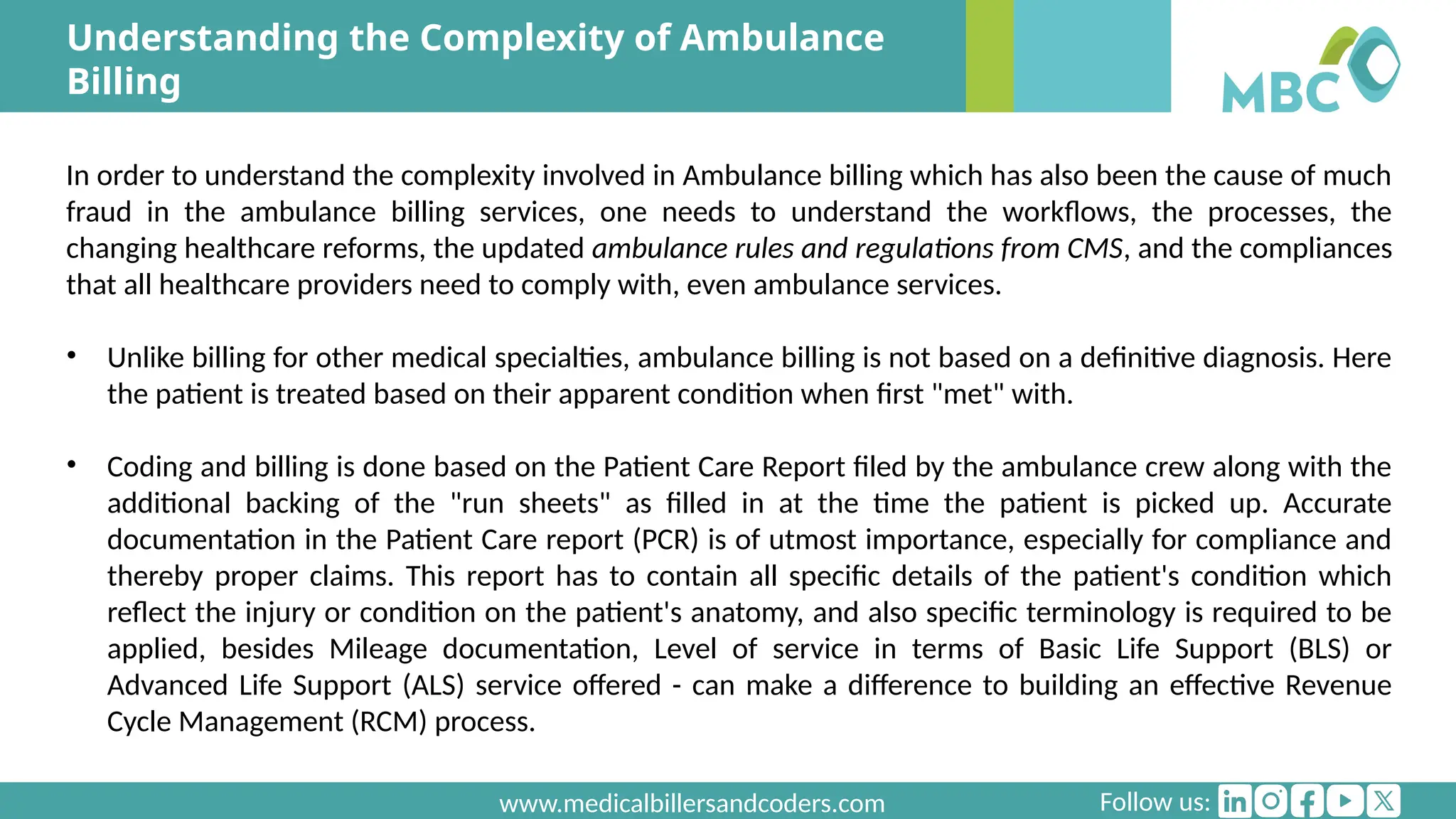 Understanding the Complexity of Ambulance Billing | PPTX