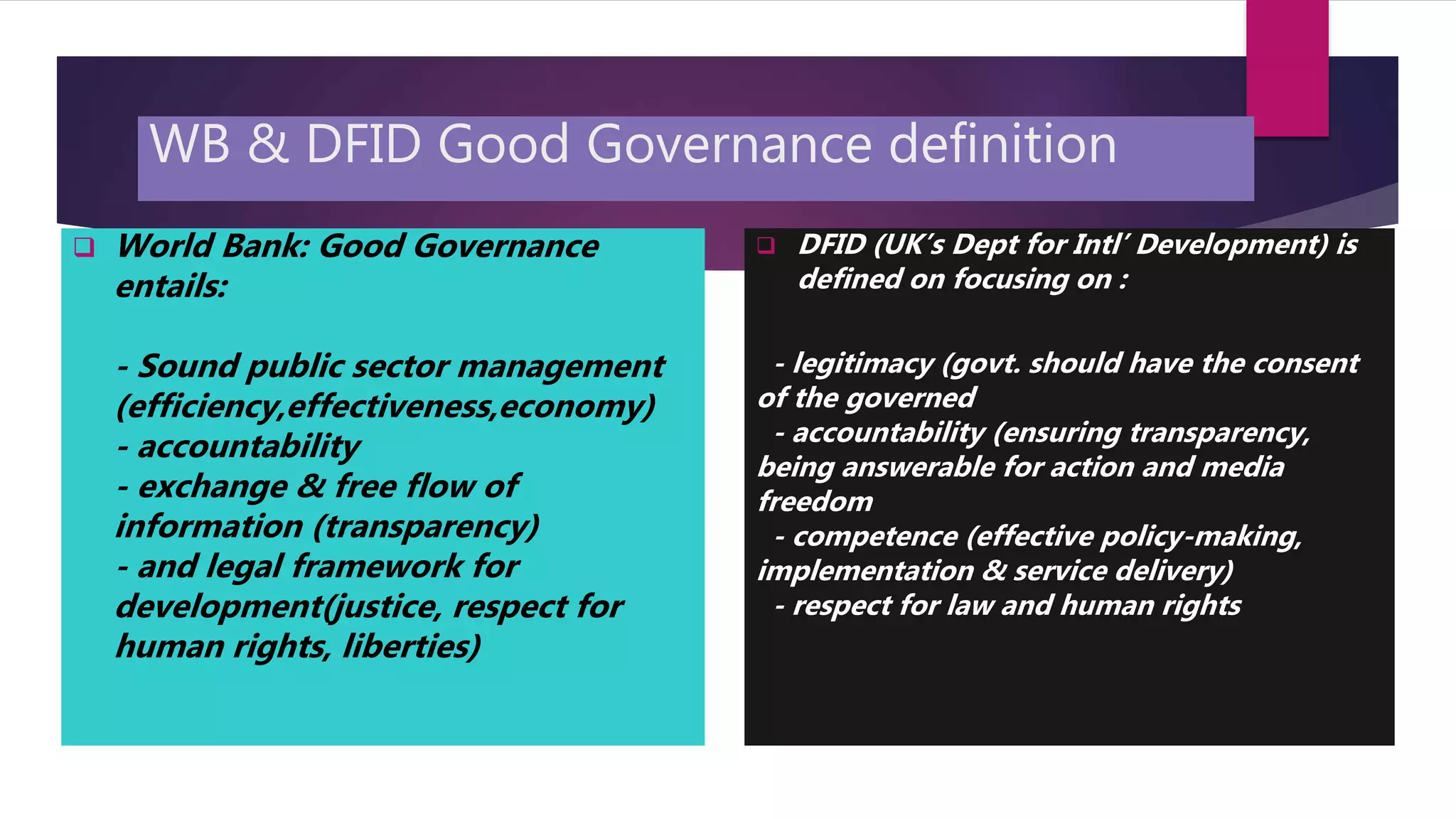 Understanding the Concept of Good Governance | PPTX
