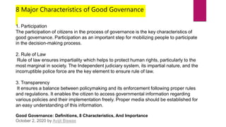 Understanding the Concept of Good Governance | PPTX