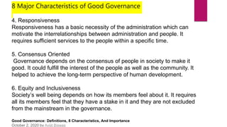 Understanding the Concept of Good Governance | PPTX