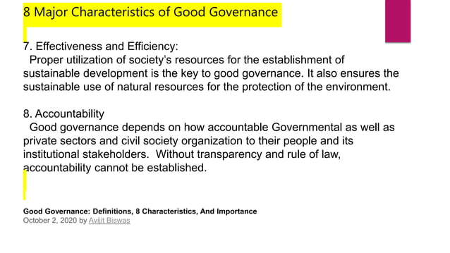 Understanding the Concept of Good Governance | PPTX