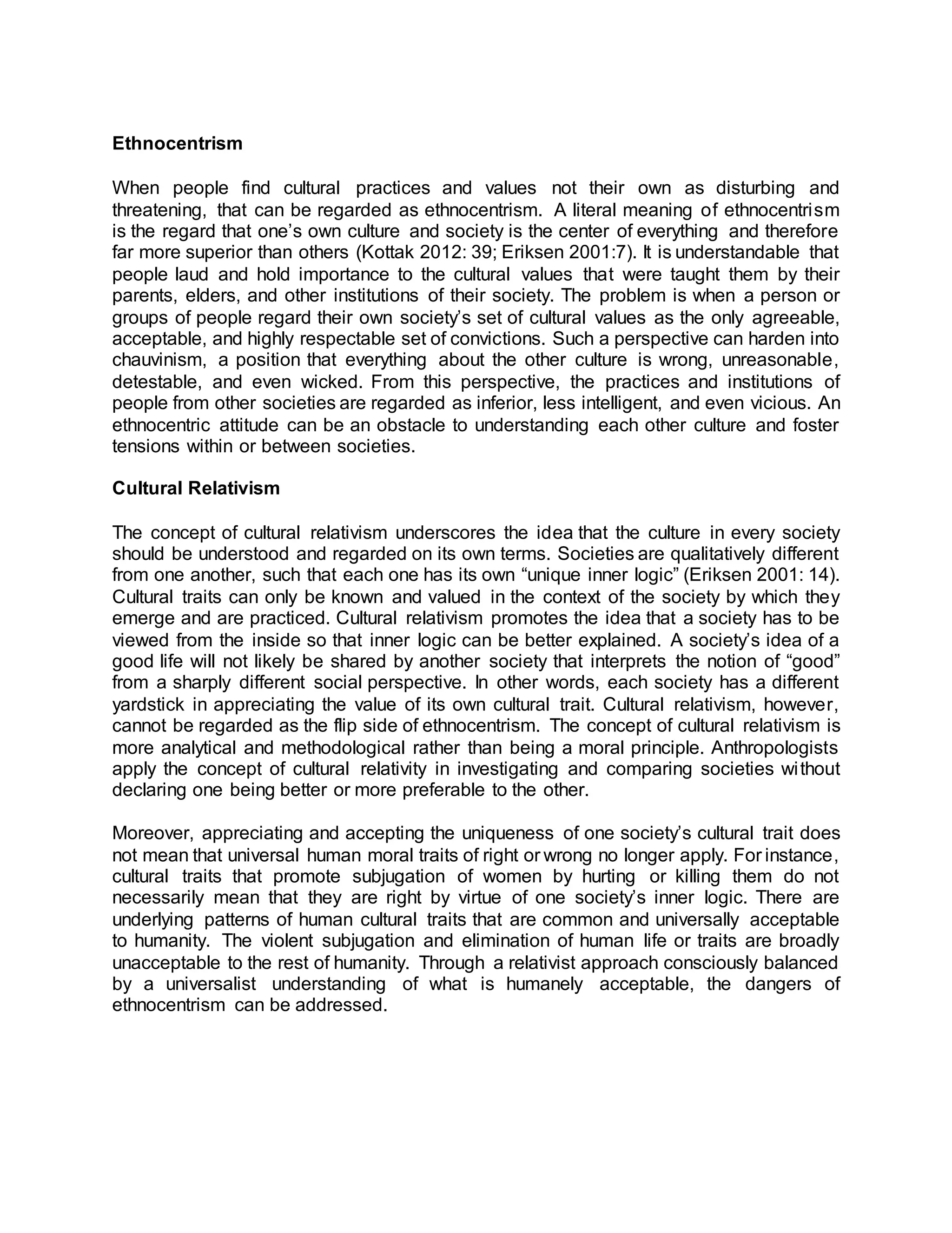 Understanding the concepts of culture, society and politics | DOCX