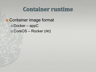 Understanding the container landscape and it associated projects | PPTX